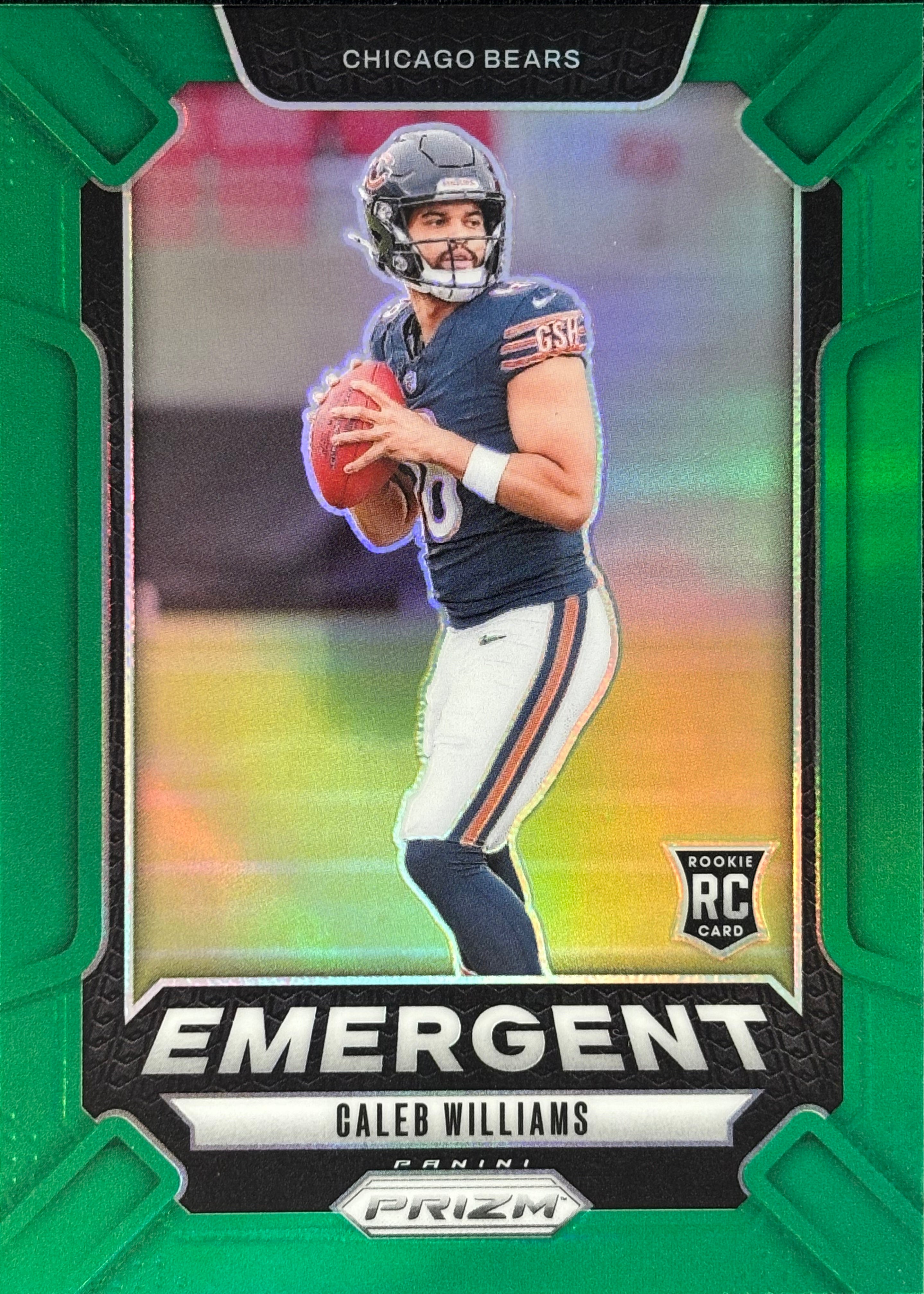 Caleb Williams Prizm Emergent Green Rookie – Wayne Collection