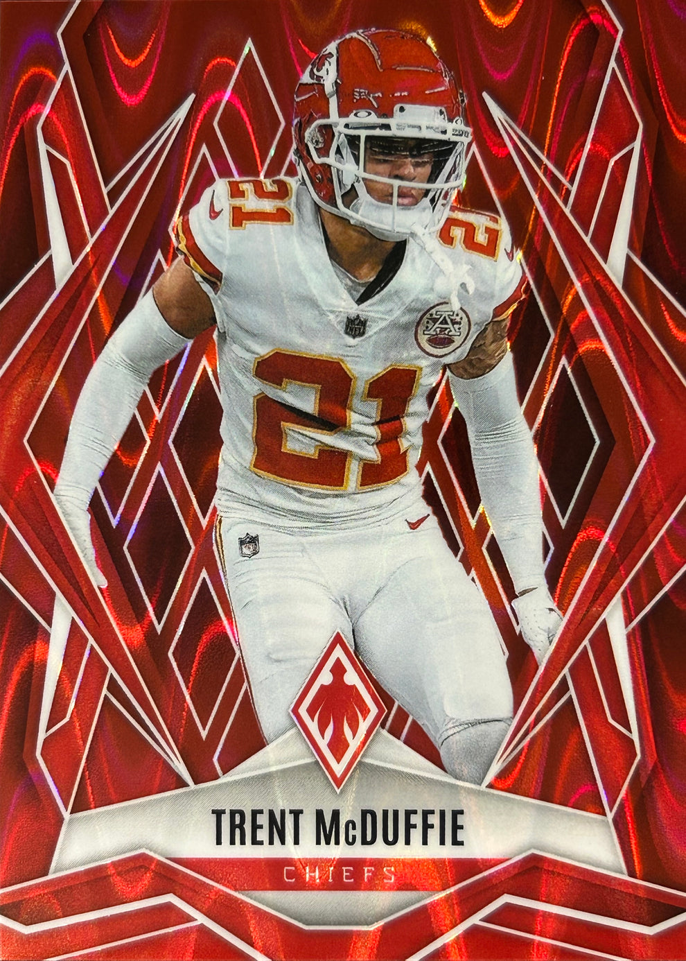 Trent McDuffie Phoenix Red Seismic /99 Chiefs – Wayne Collection