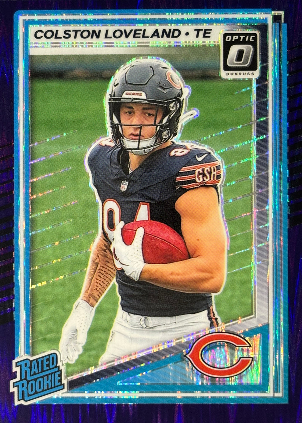 Colston Loveland Optic Purple Shock Rookie Bears – Wayne Collection