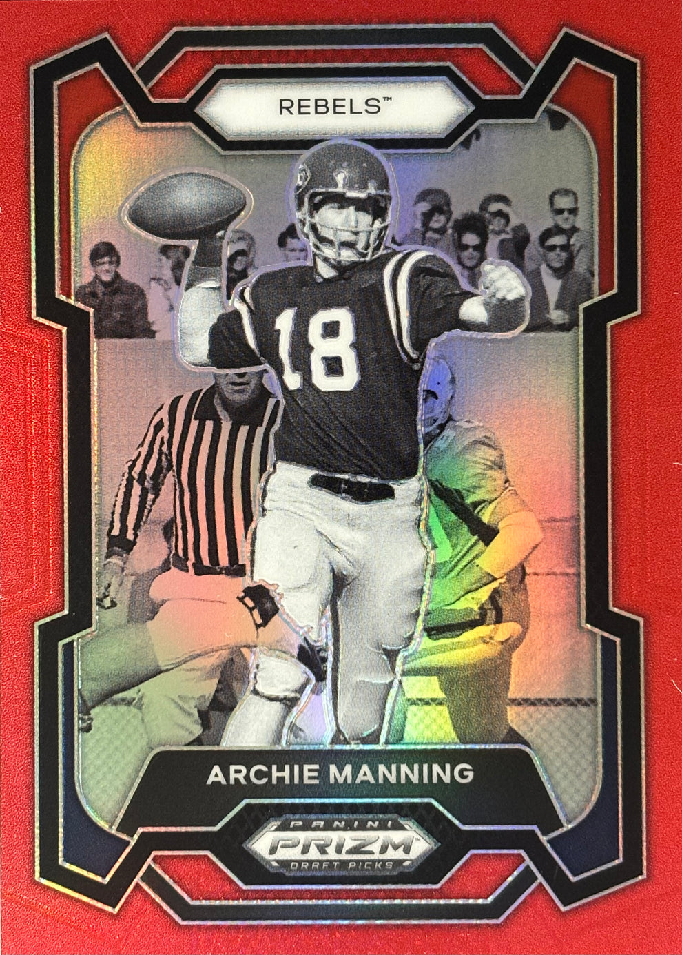 Archie Manning Prizm Draft Red /299 Saints – Wayne Collection