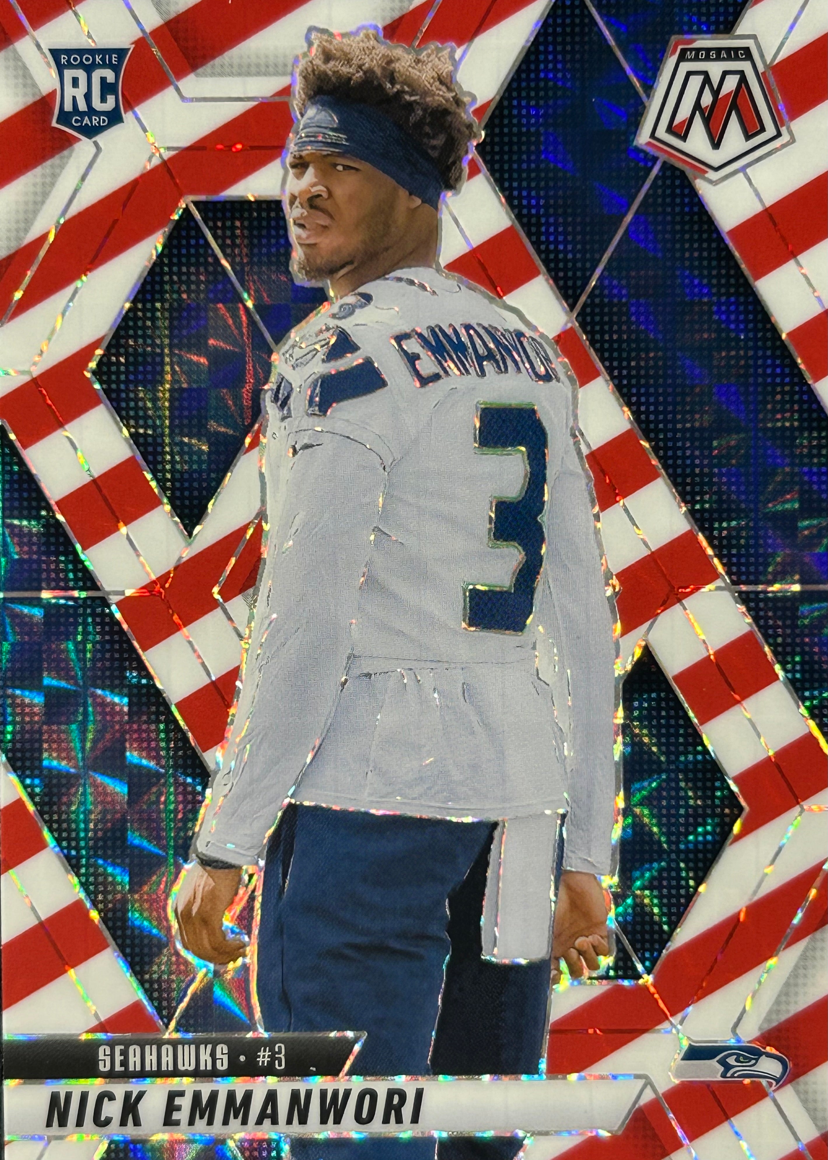 Nick Emmanwori Mosaic Candy Cane Rookie Seahawks – Wayne Collection
