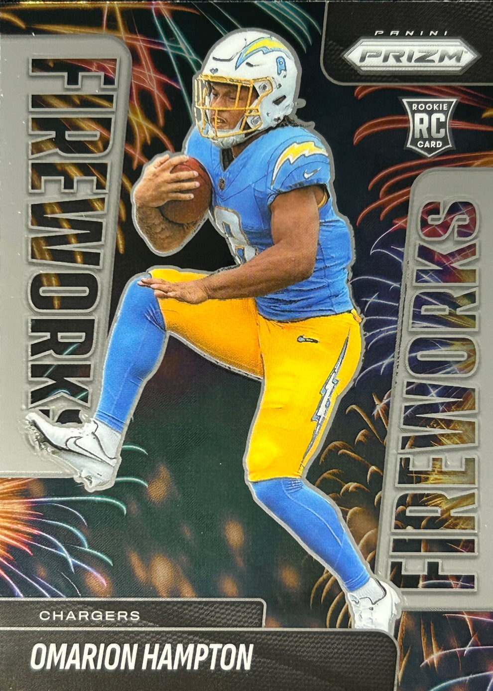 Omarion Hampton Fireworks Rookie Chargers – Wayne Collection