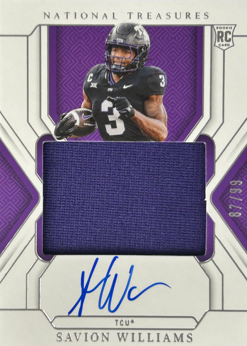 Savion Williams National Treasures RPA /99 Rookie Packers – Wayne ...