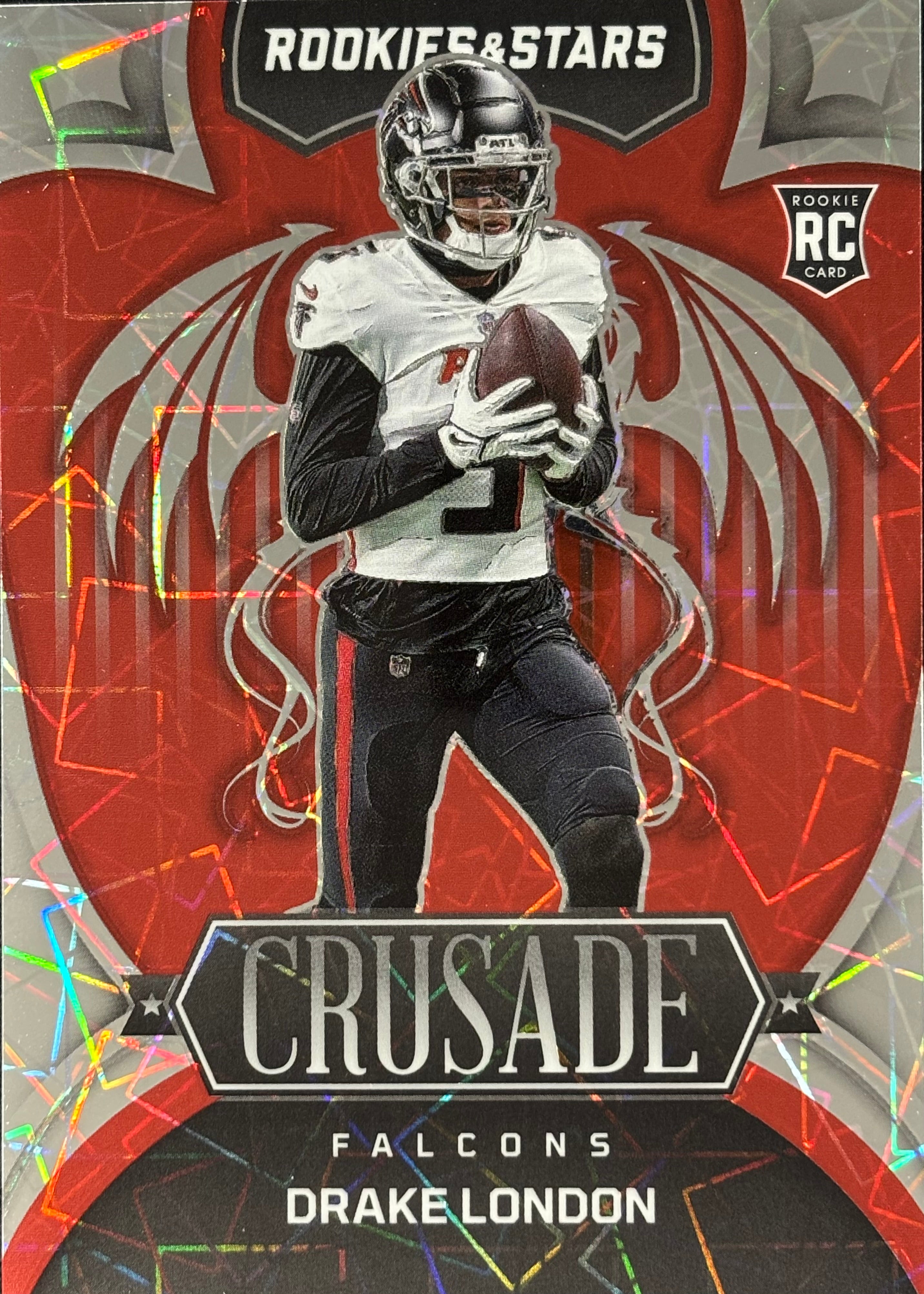 Drake London Crusade Lazer /80 Rookie Falcons – Wayne Collection