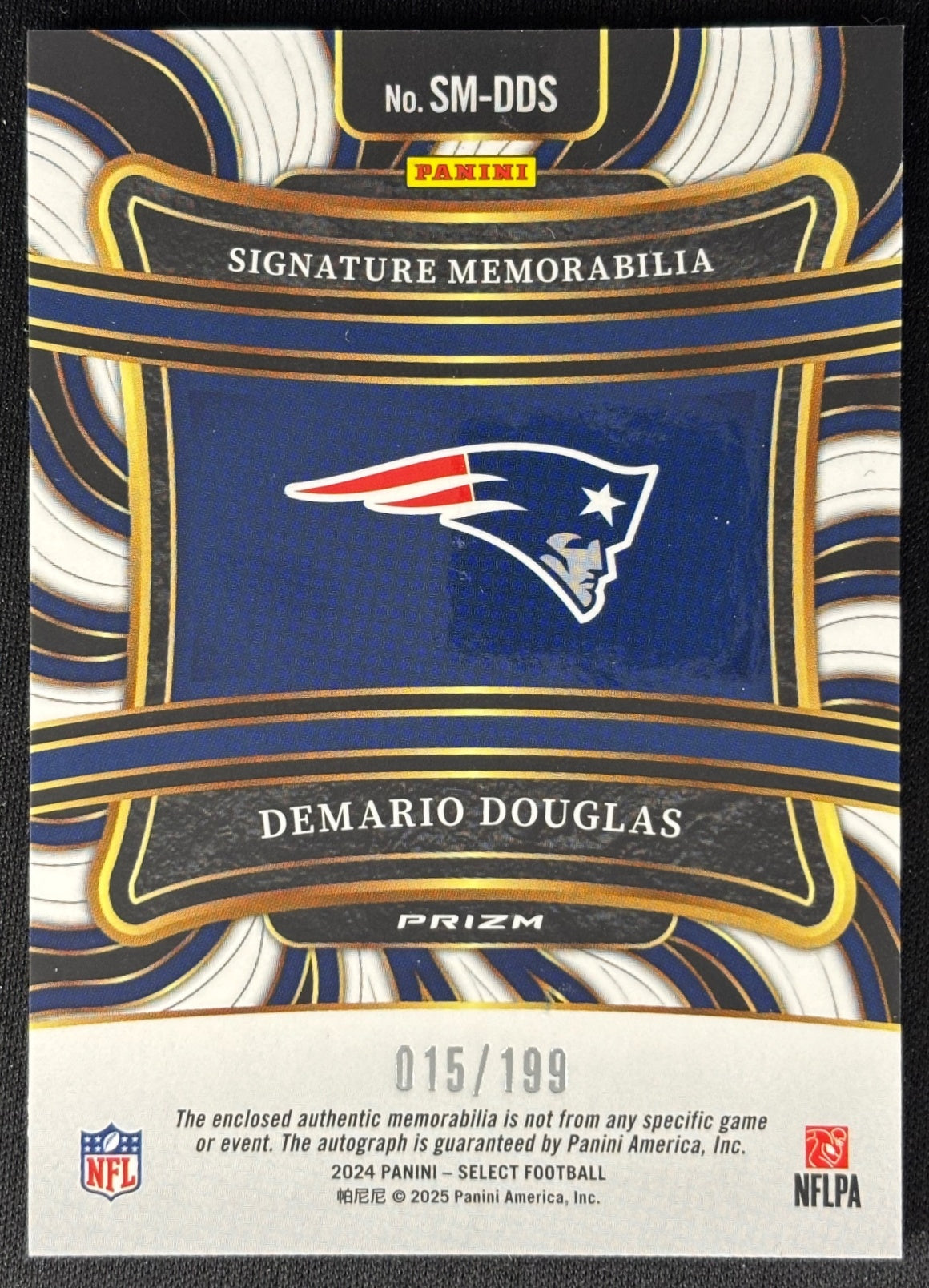 Demario Douglas 2024 Select Signature Memorabilia /199 Patriots | Wayn ...