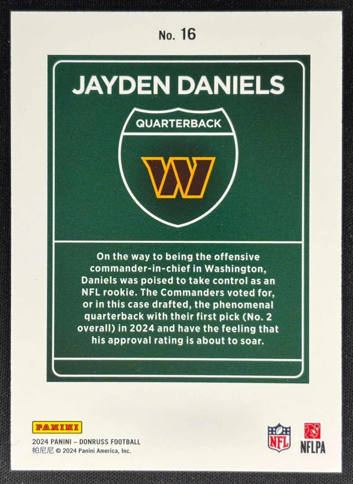 Jayden Daniels 2024 Donruss Downtown! SSP Commanders | Wayne Collectio ...
