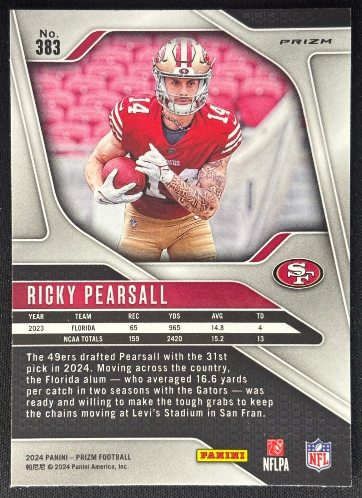 Ricky Pearsall 2024 Prizm Silver 49ers | Wayne Collection