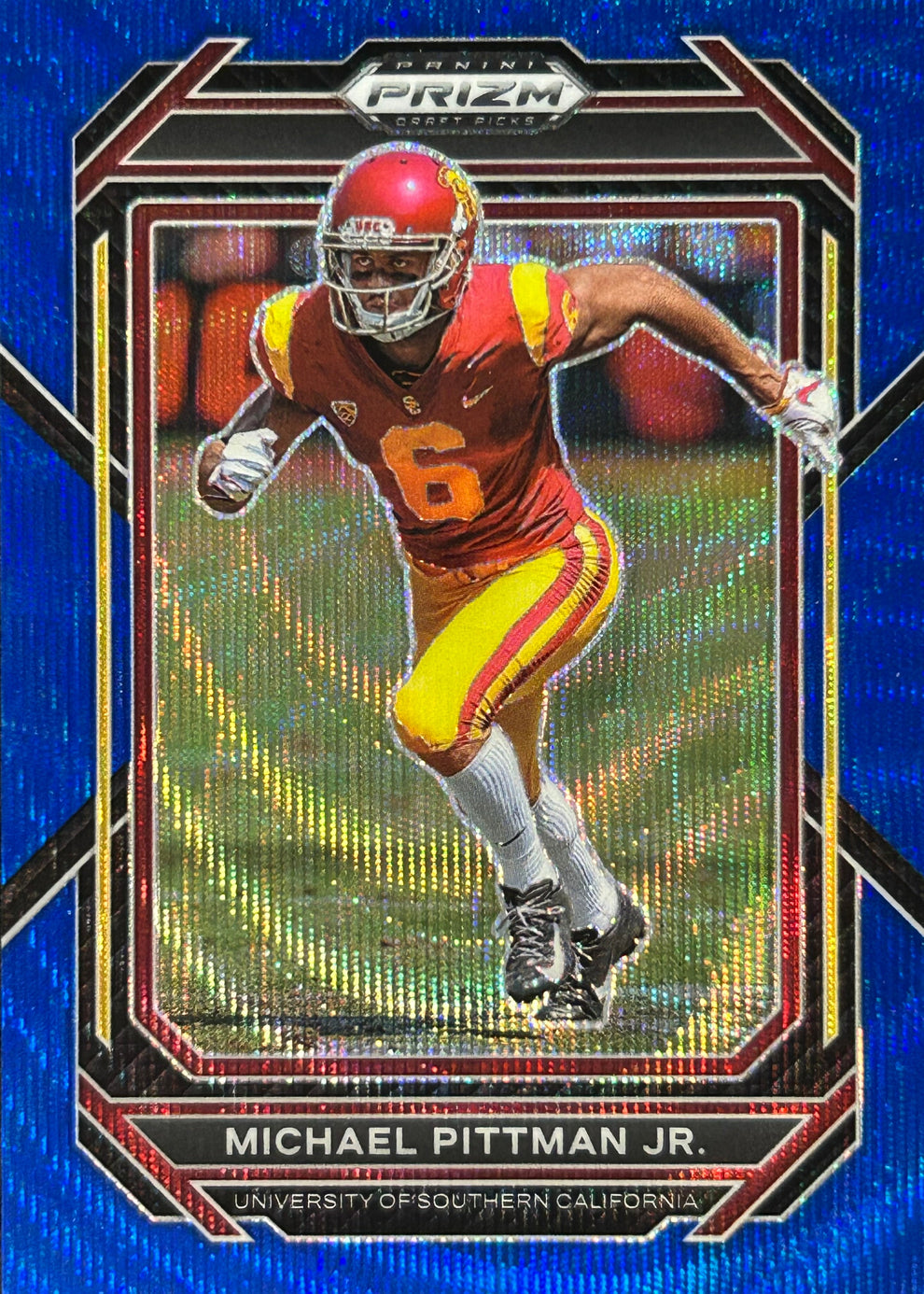 Michael Pittman Jr. Prizm Draft Blue Wave /249 Colts – Wayne Collection