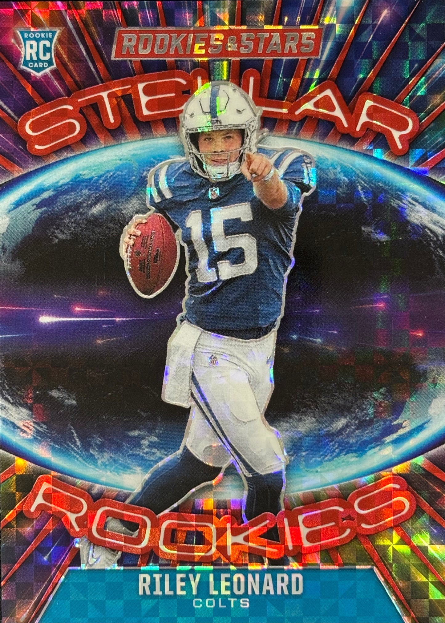 Riley Leonard Stellar Rookies Plaid Rookie Colts – Wayne Collection