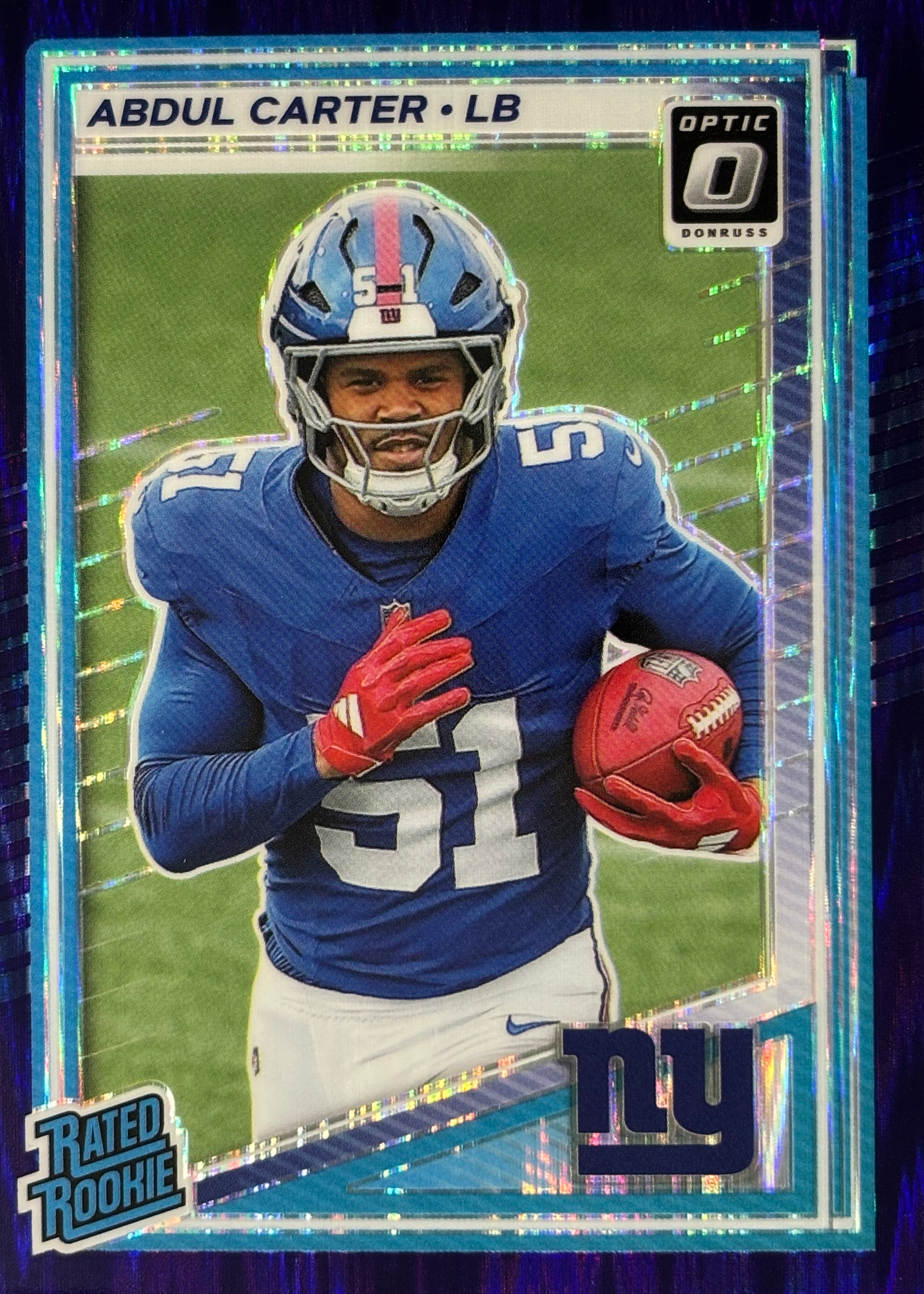 Abdul Carter Optic Purple Shock Rookie Giants – Wayne Collection