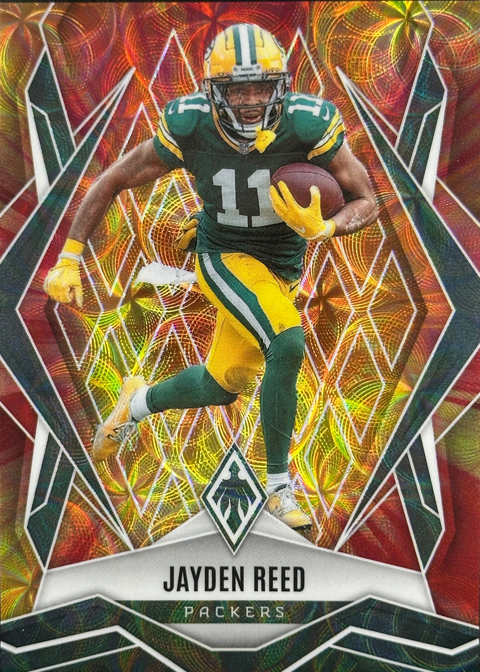 Jayden Reed Phoenix Fire Burst /350 Green Bay Packers – Wayne Collection