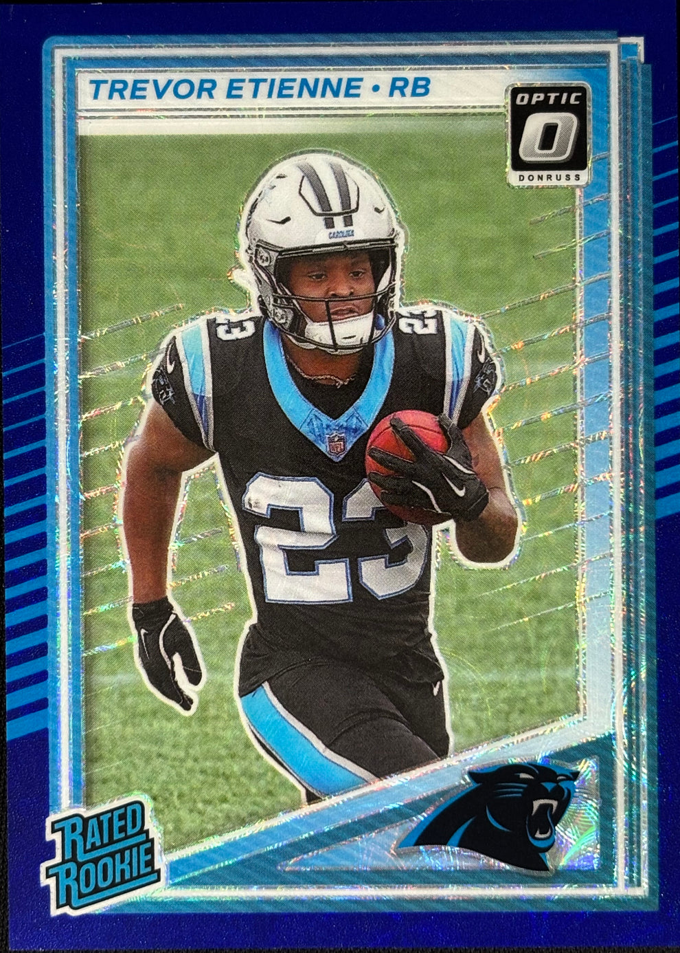 Trevor Etienne Optic Blue Scope Rookie Panthers – Wayne Collection
