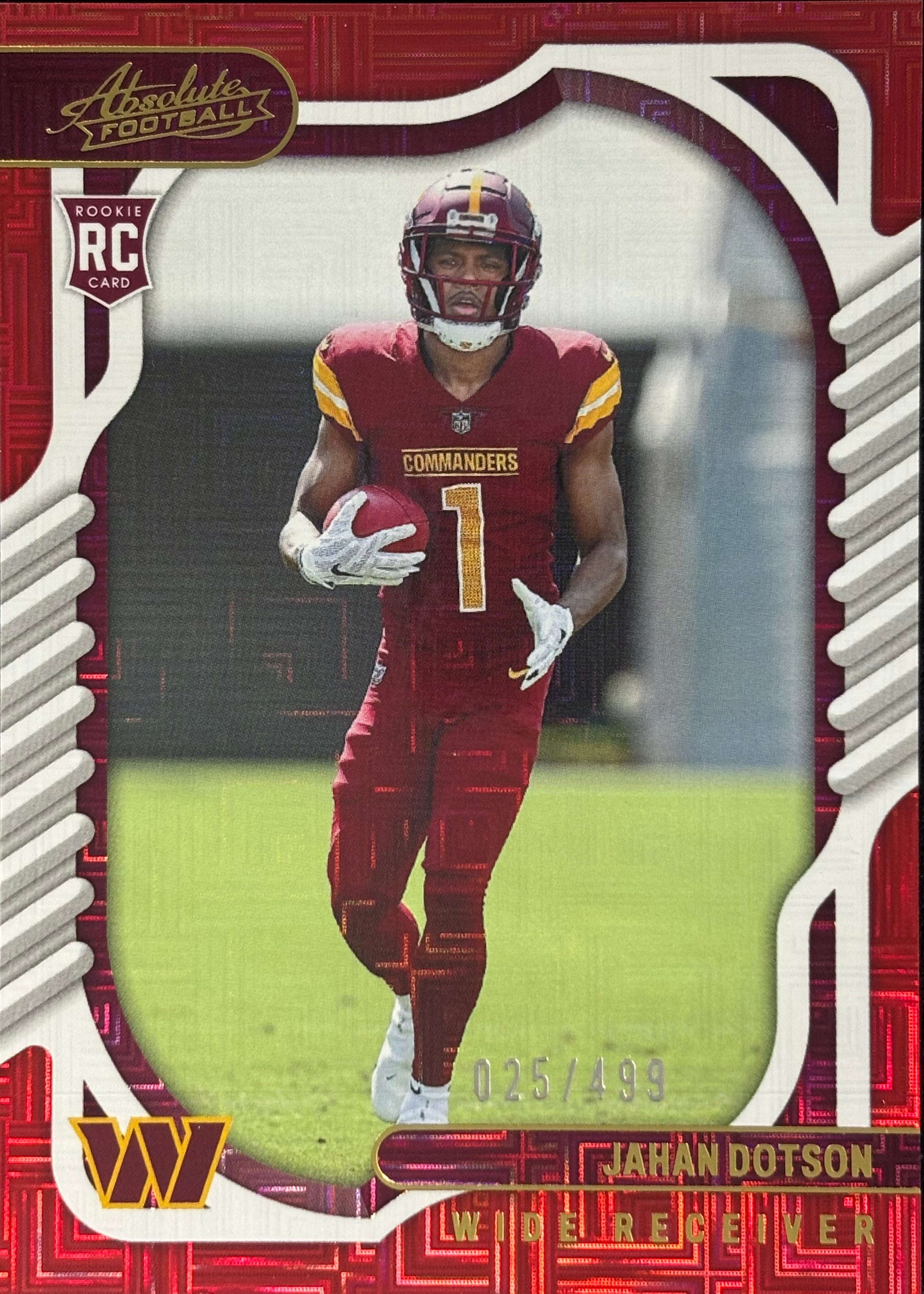 Jahan Dotson Absolute /499 Rookie Commanders – Wayne Collection