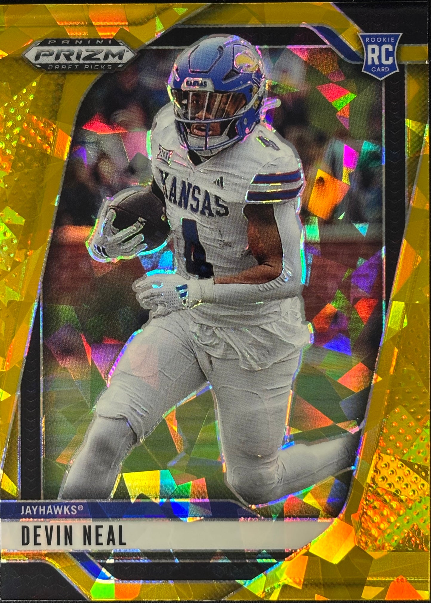 Devin Neal Prizm Draft Gold Ice Rookie Saints – Wayne Collection