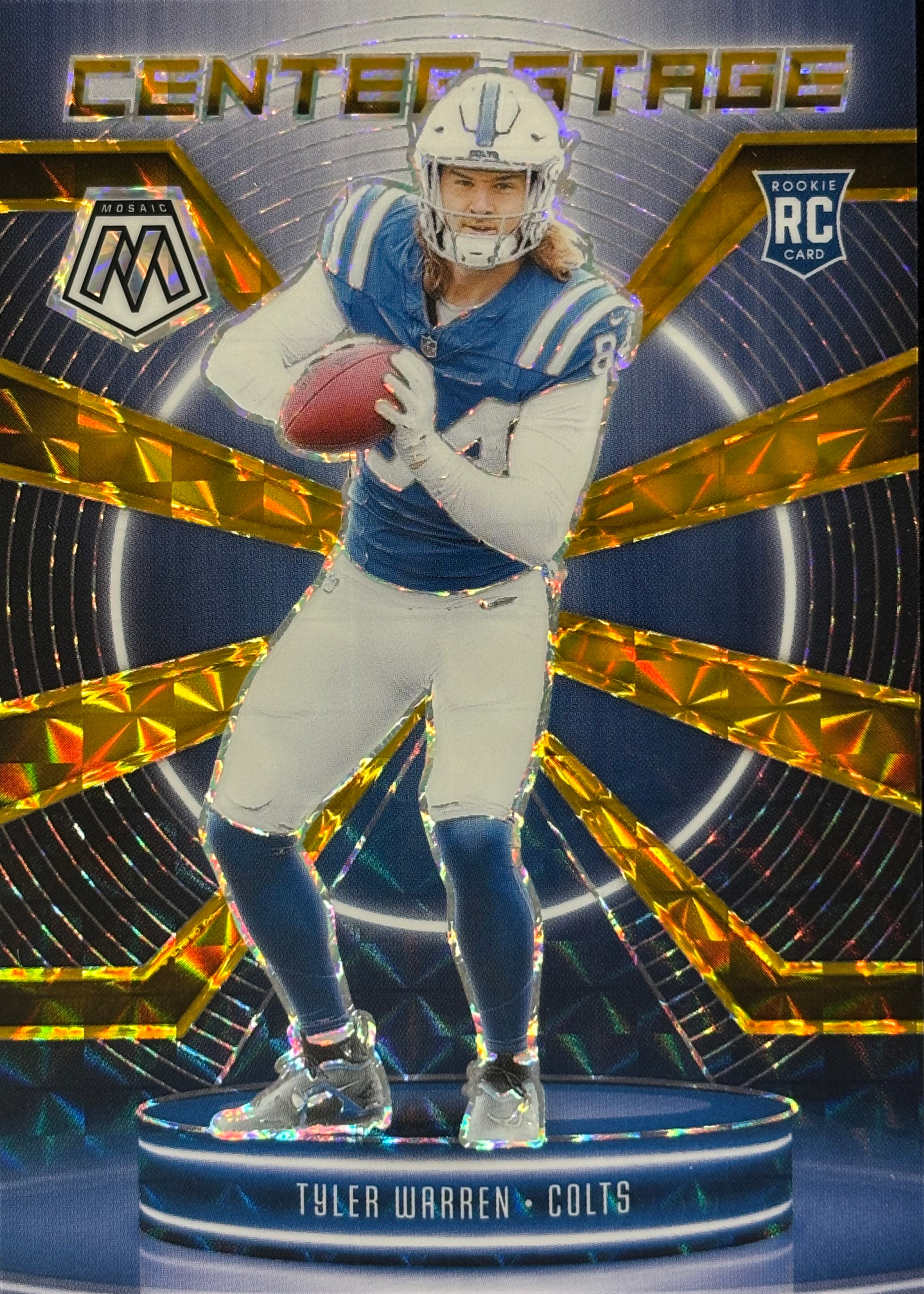 Tyler Warren Mosaic Center Stage Gold /10 Rookie Colts – Wayne Collection