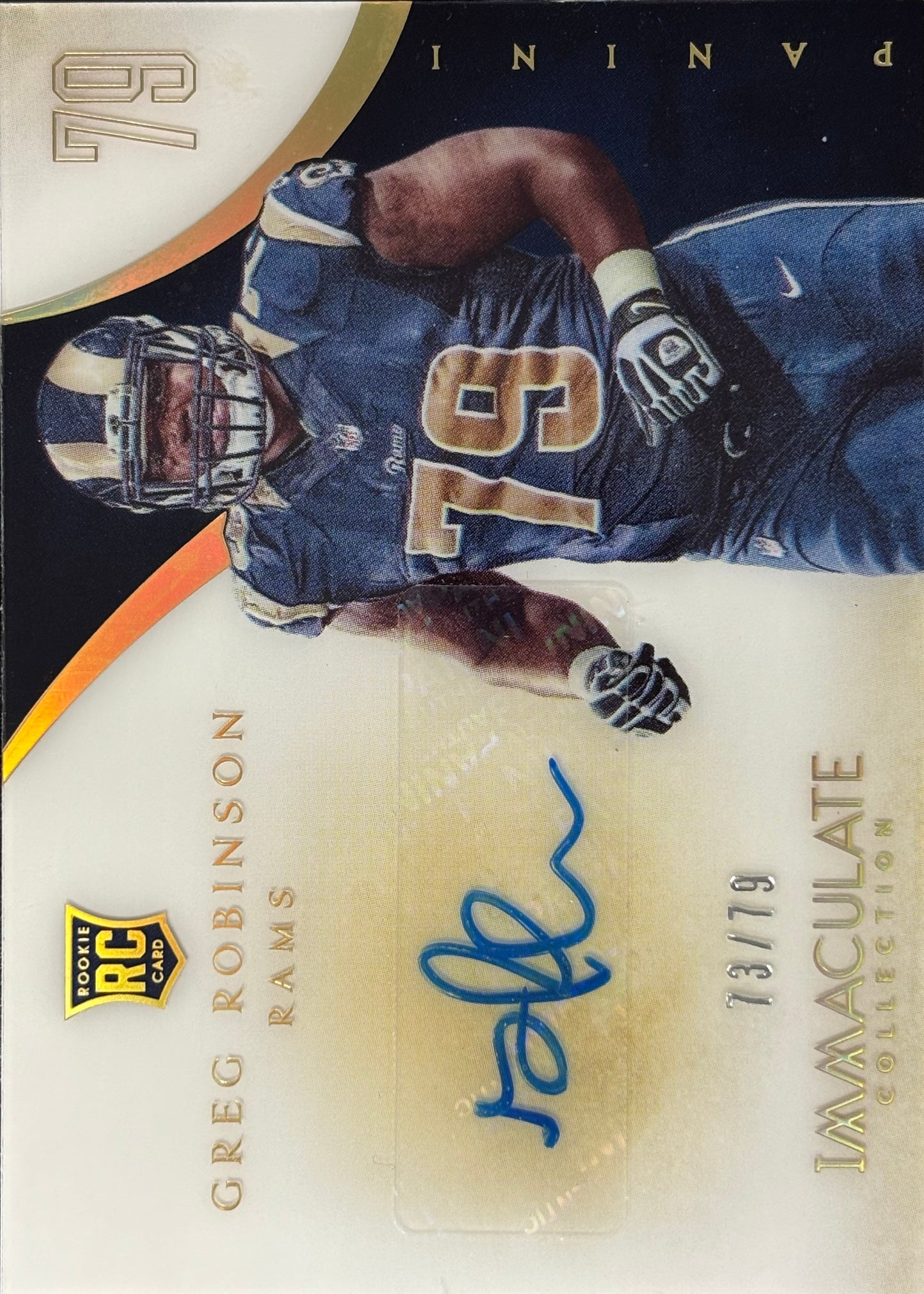 Greg Robinson Immaculate Auto /79 Rookie Rams – Wayne Collection