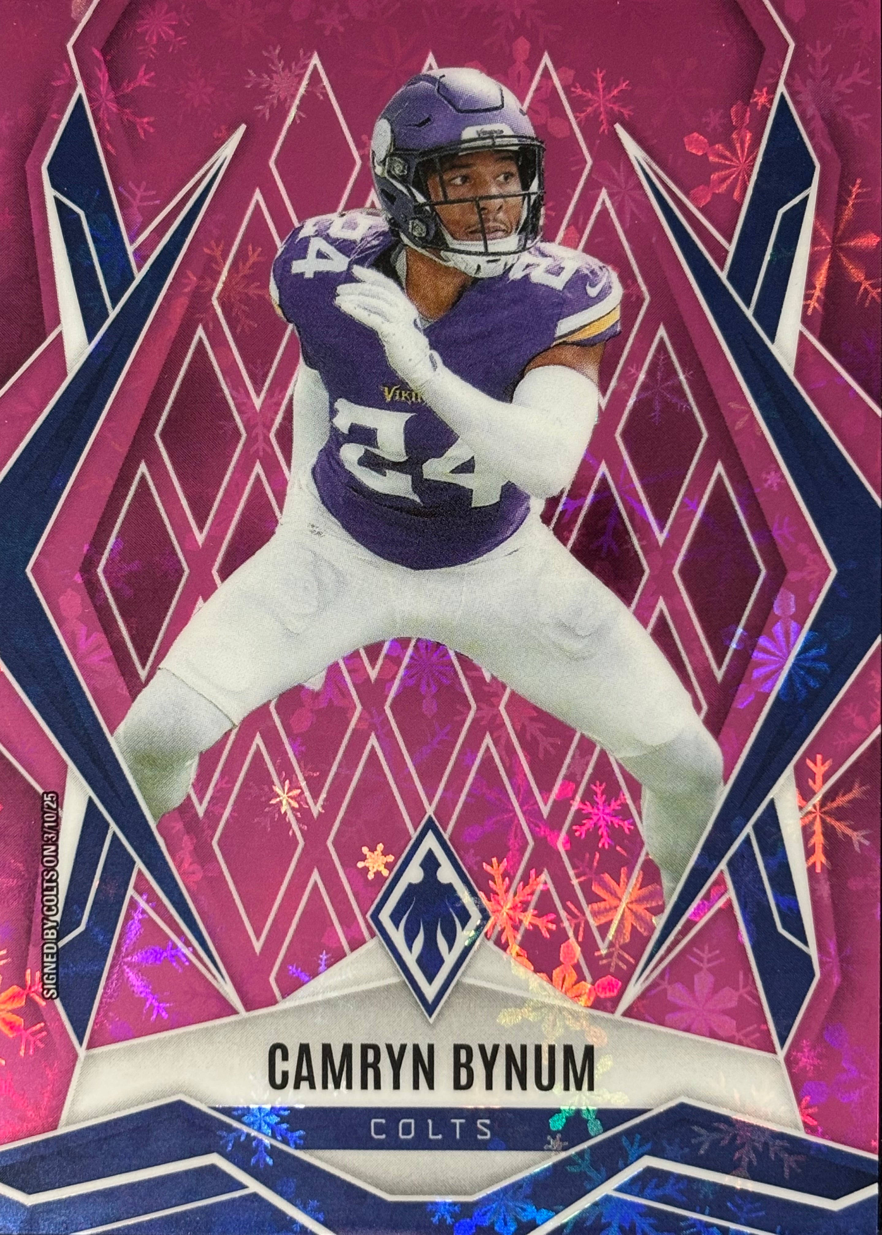 Camryn Bynum Phoenix Pink Snow /299 Vikings Colts – Wayne Collection