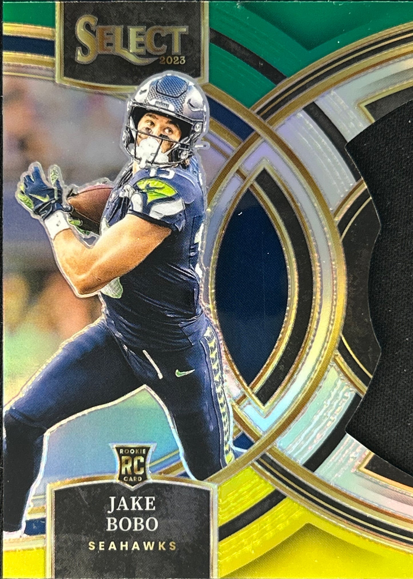 Jake Bobo Select Green Yellow Die-Cut Rookie Seahawks – Wayne Collection