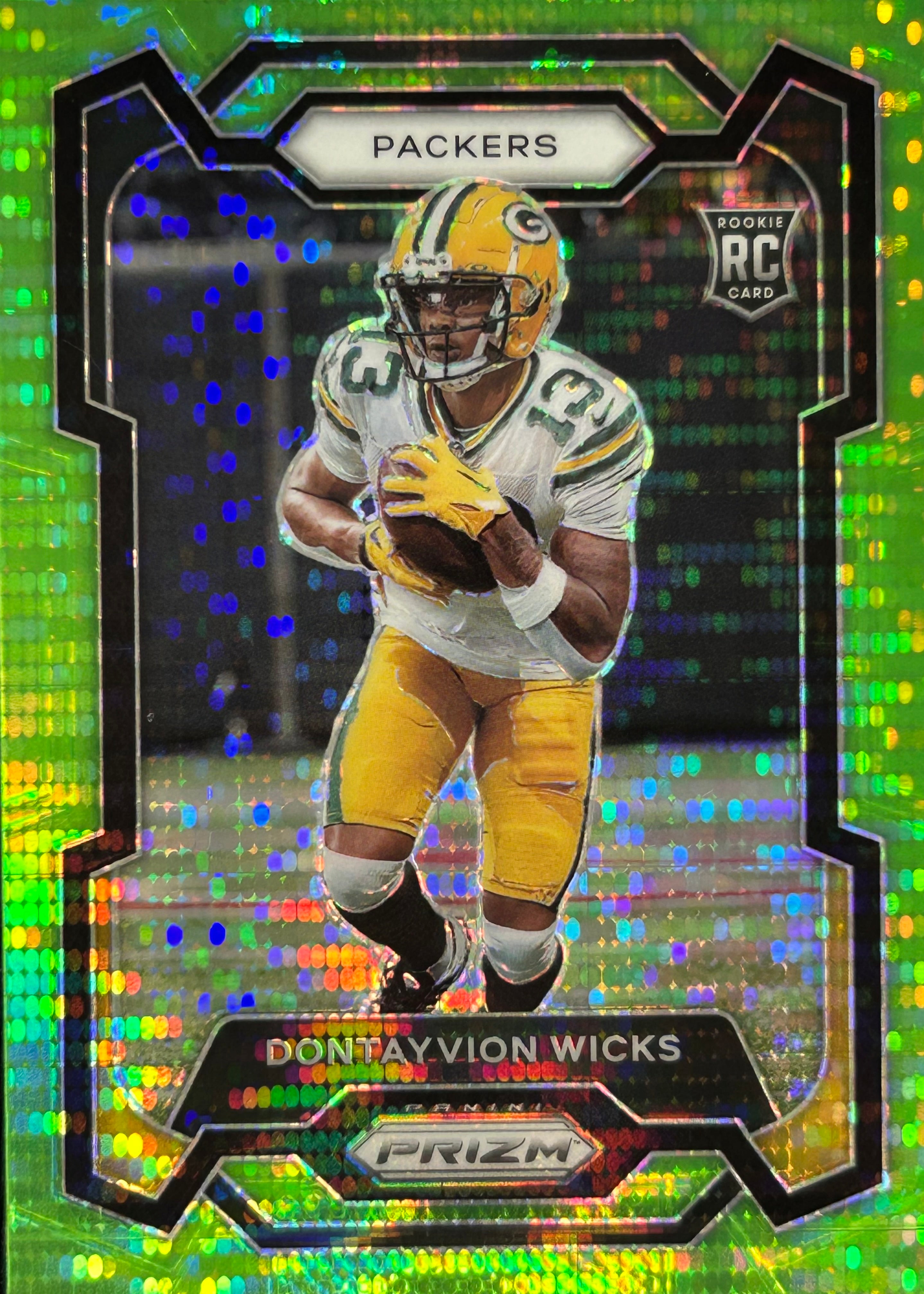 Dontayvion Wicks Prizm Green Pulsar Rookie – Wayne Collection