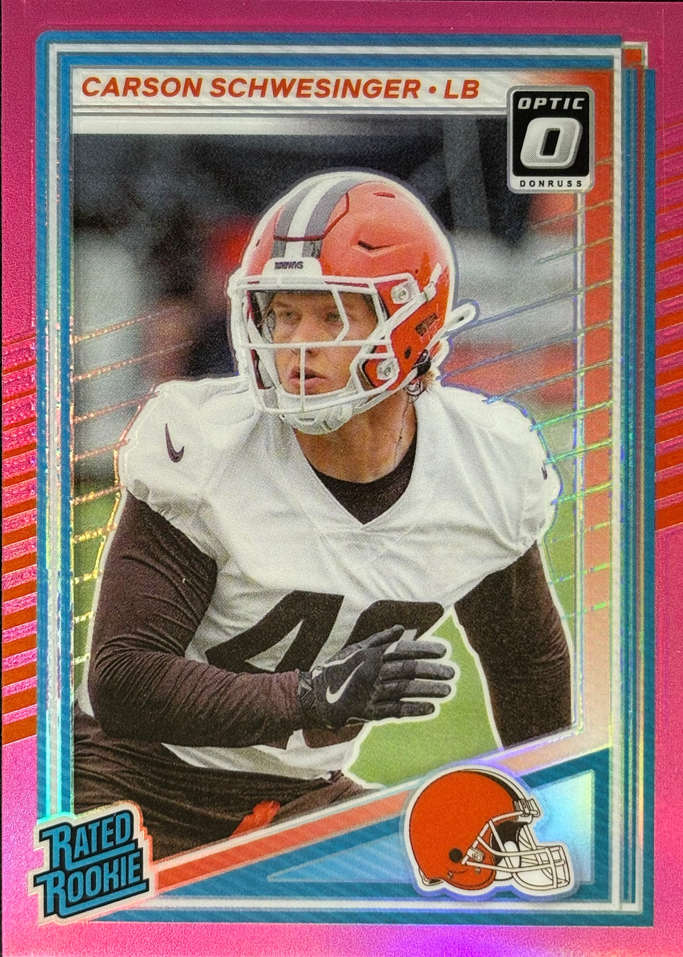 Carson Schwesinger Optic Preview Pink Rookie Browns – Wayne Collection