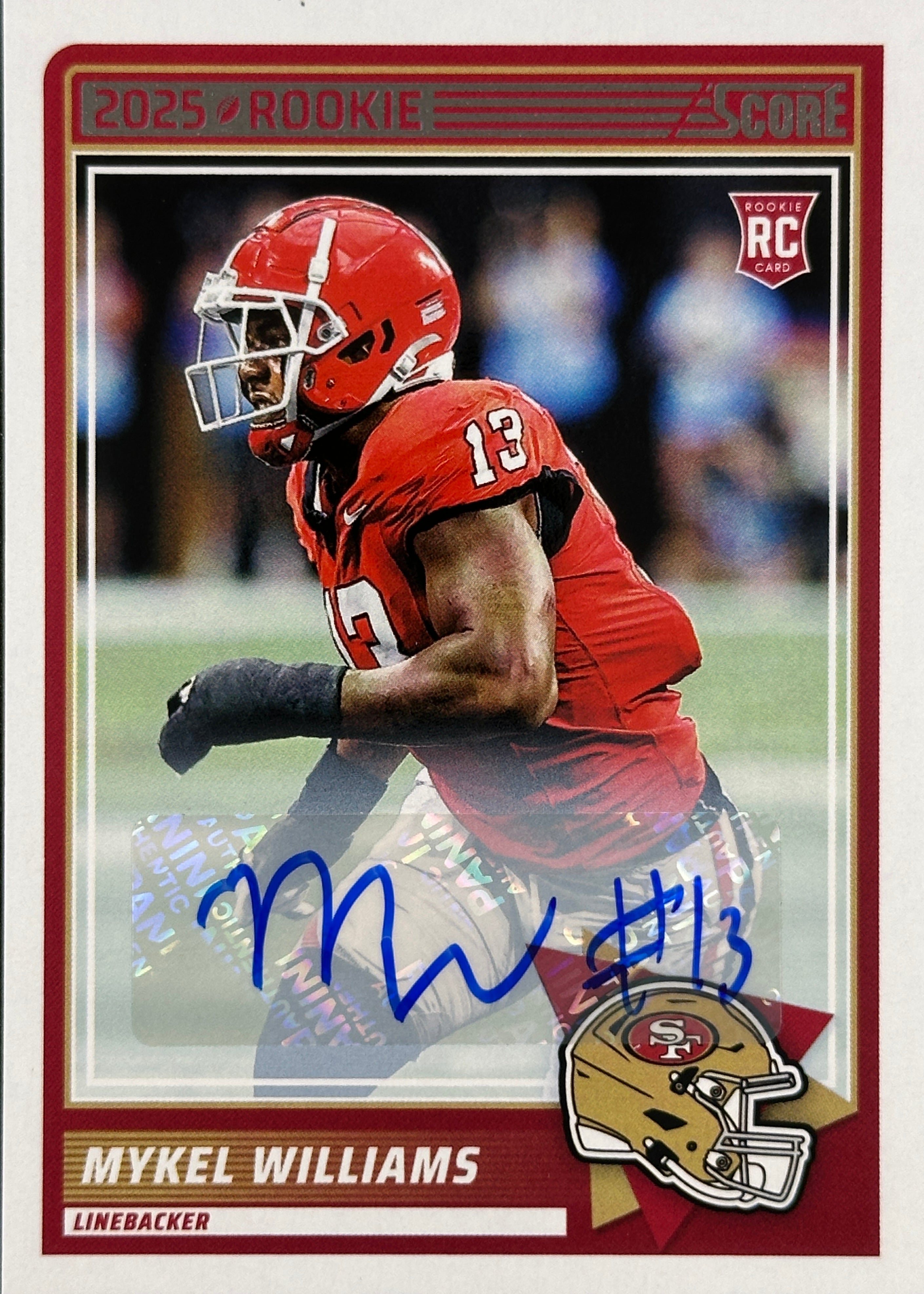 Mykel Williams Score Auto Rookie 49ers – Wayne Collection