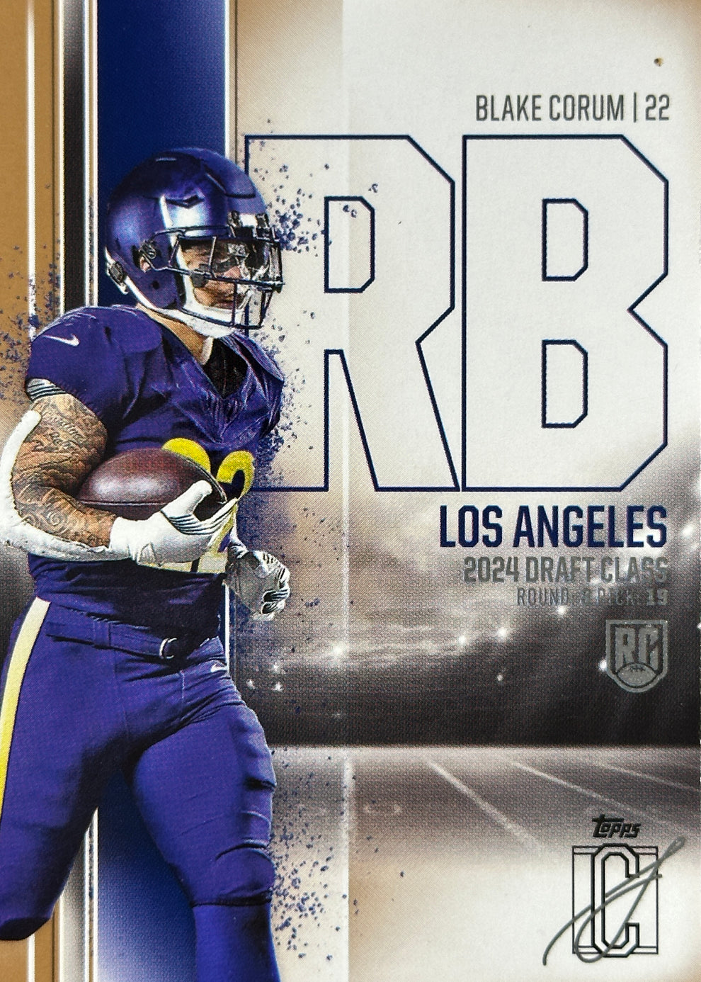 Blake Corum Topps Signature Rookie Rams – Wayne Collection