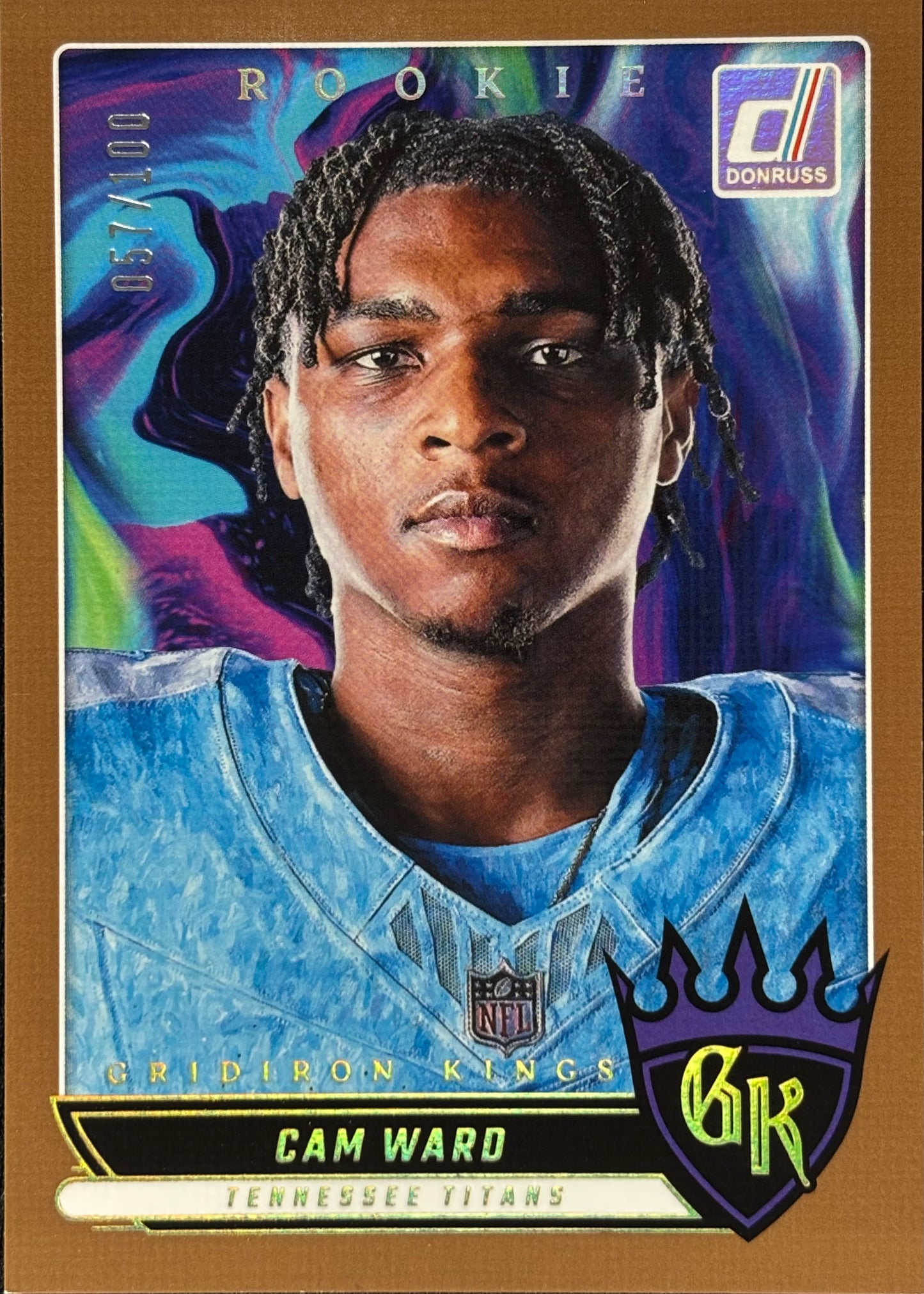 Cam Ward Donruss Gridiron Kings Rookie Bronze /100 Titans – Wayne Collection