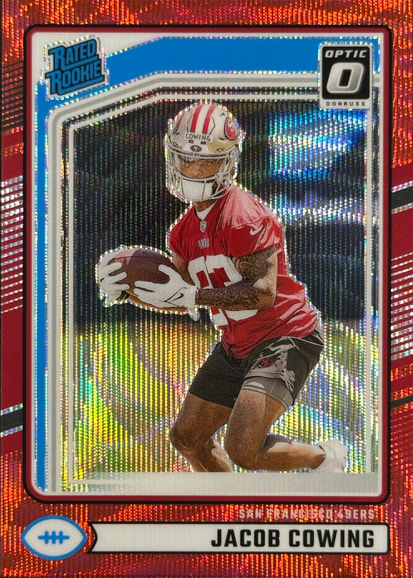 Jacob Cowing Optic Red Wave Rated Rookie 49ers – Wayne Collection