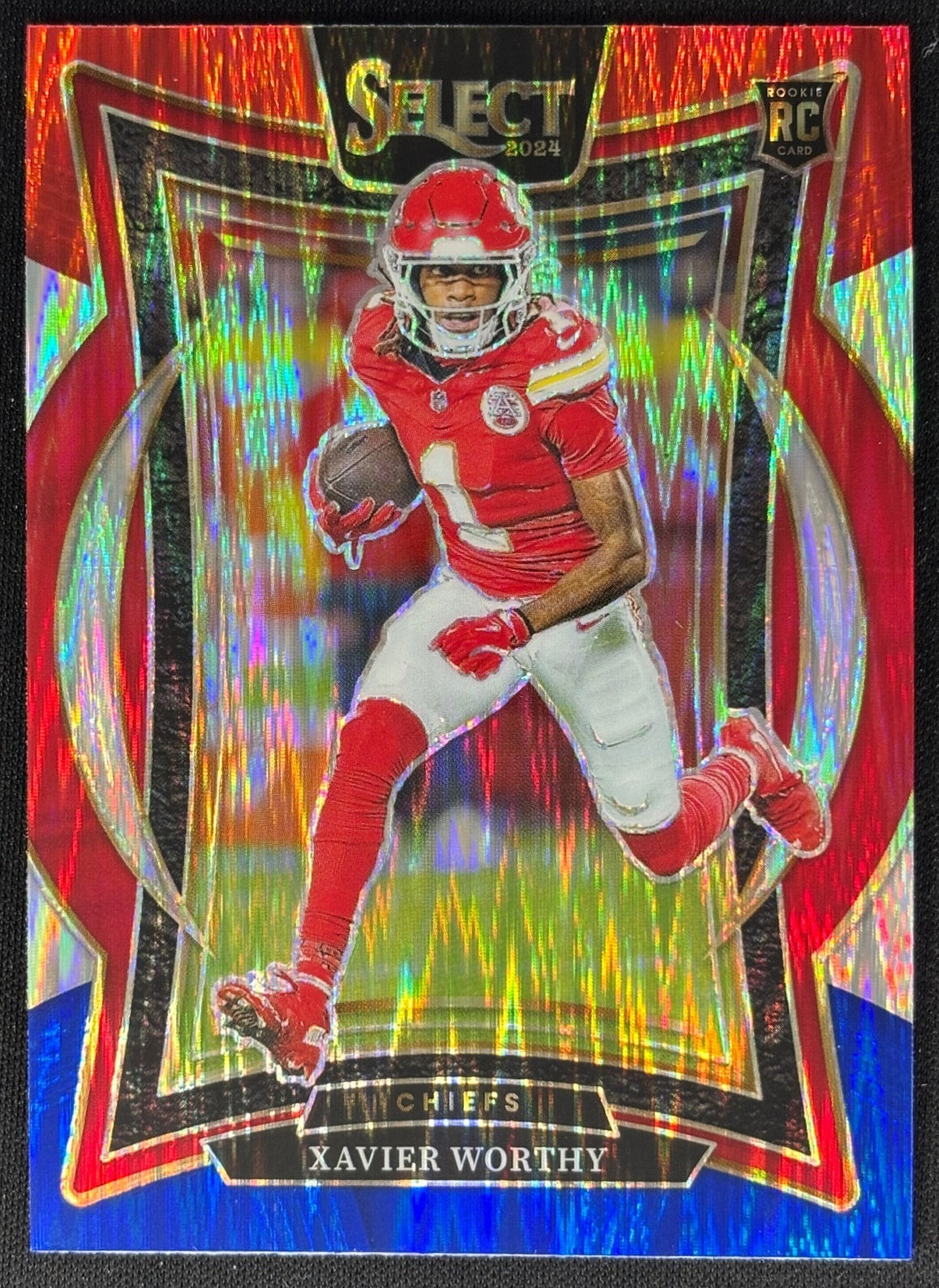 Xavier Worthy 2024 Select Concourse Red and Blue Prizm Shock Chiefs ...
